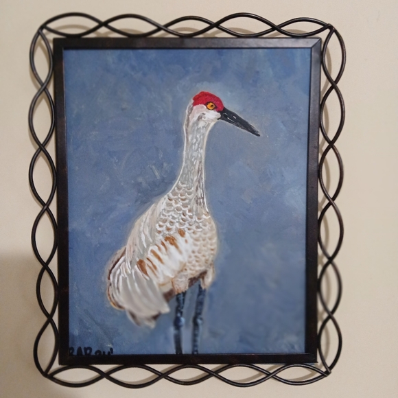 Art | Original Acrylic Sandhill Crane Painting Birds Of Florida Series ...